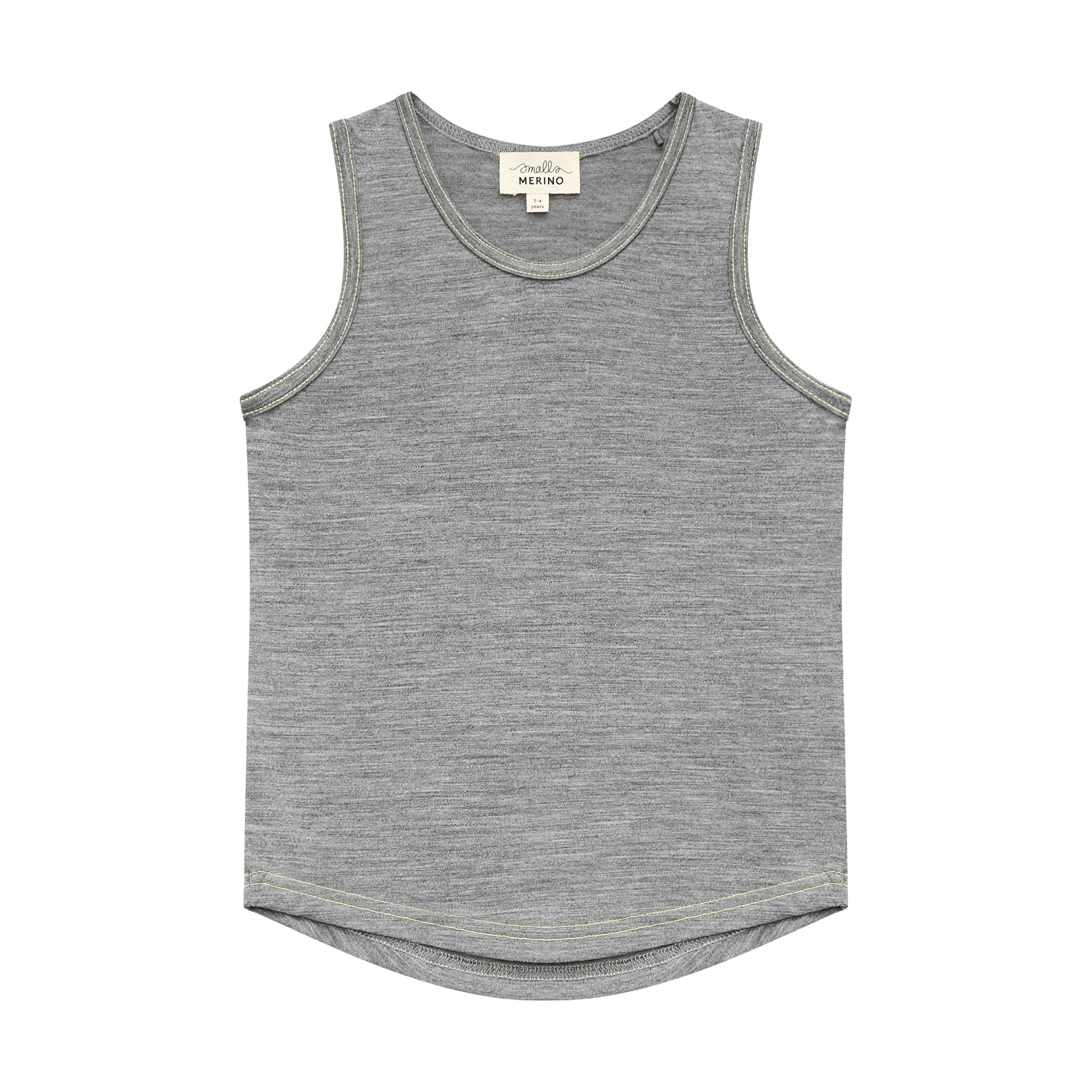 Kids Merino Wool Tank by Smalls Merino Grey Marle